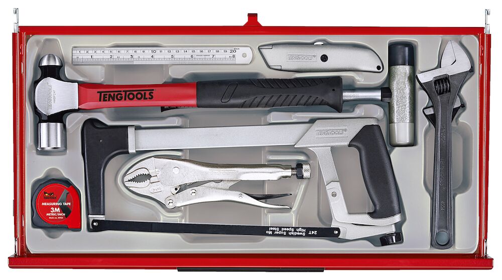 26" PRO35™ tool chest tool kit 137 pieces red | TengTools